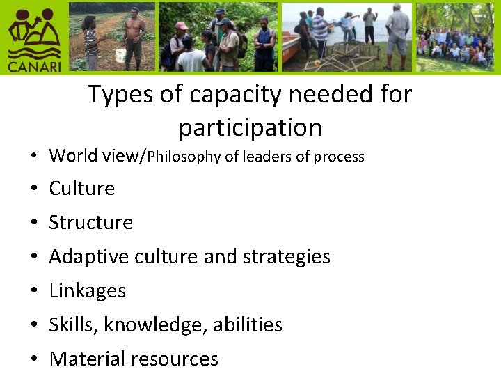 Participatory governance of natural resources in the Caribbean