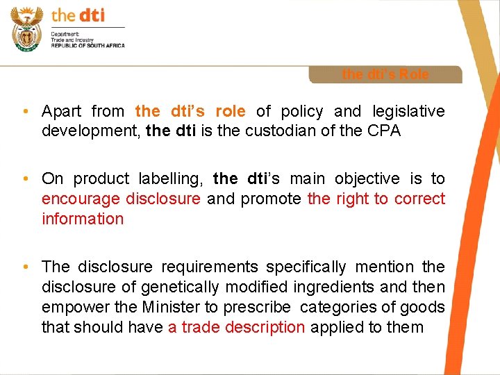 MEAT LABELING IN SOUTH AFRICA PRESENTATION ANDISA POTWANA