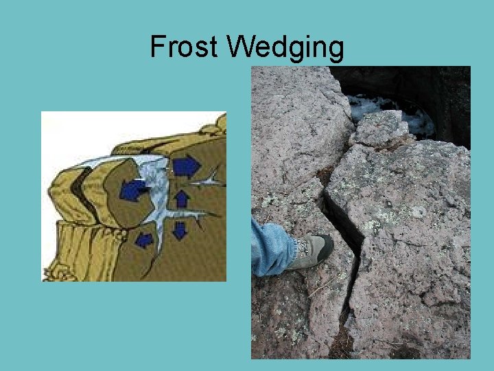 Weathering and Erosion Weathering The breakdown of materials