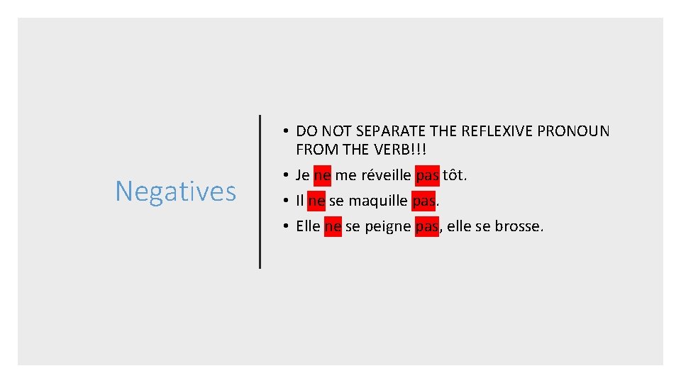 Express and compare the use of reflexive verbs