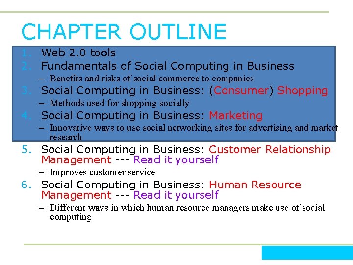 CHAPTER 8 Social Computing CHAPTER OUTLINE 1 Web