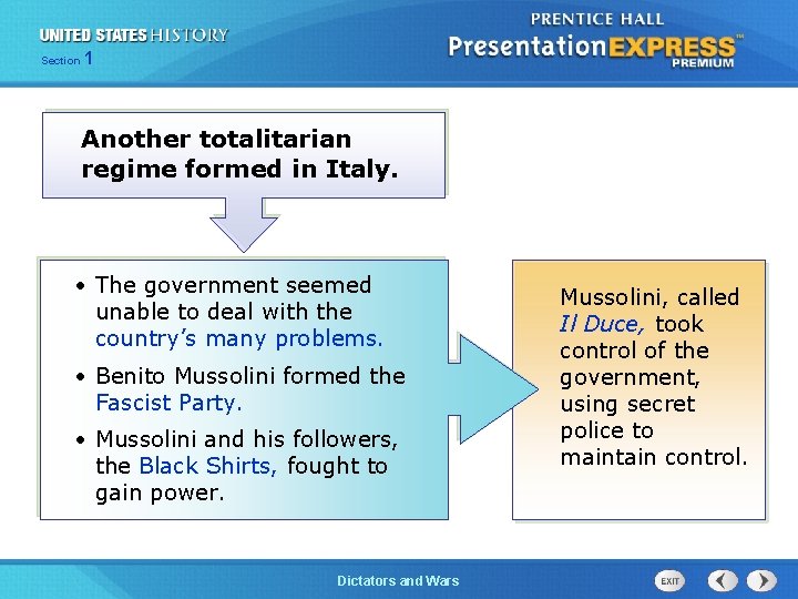 Section 1 Objectives Explain how dictators and militarist