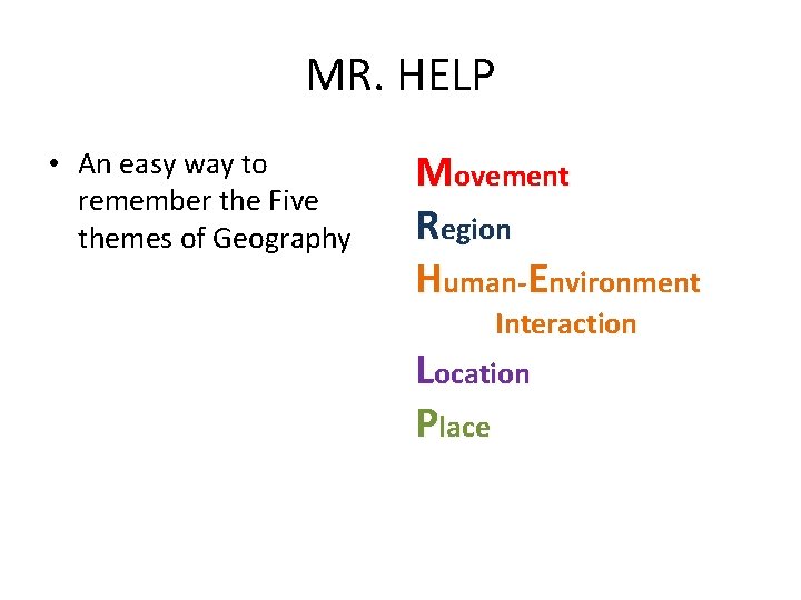 Five Themes of Geography Notes Geography 1 Movement