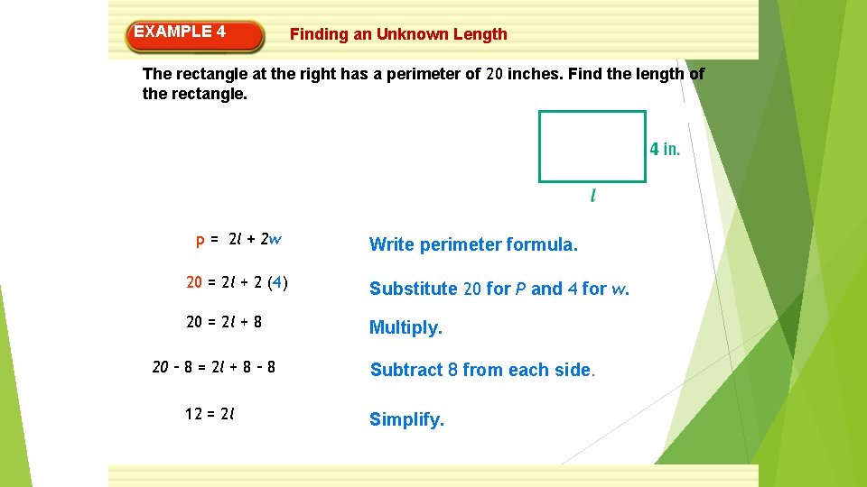 Lesson 3 5 Applying Geometric Formulas Objective You