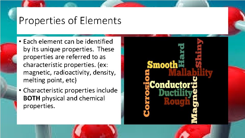 Elements Compounds and Mixtures Elements Matter can be
