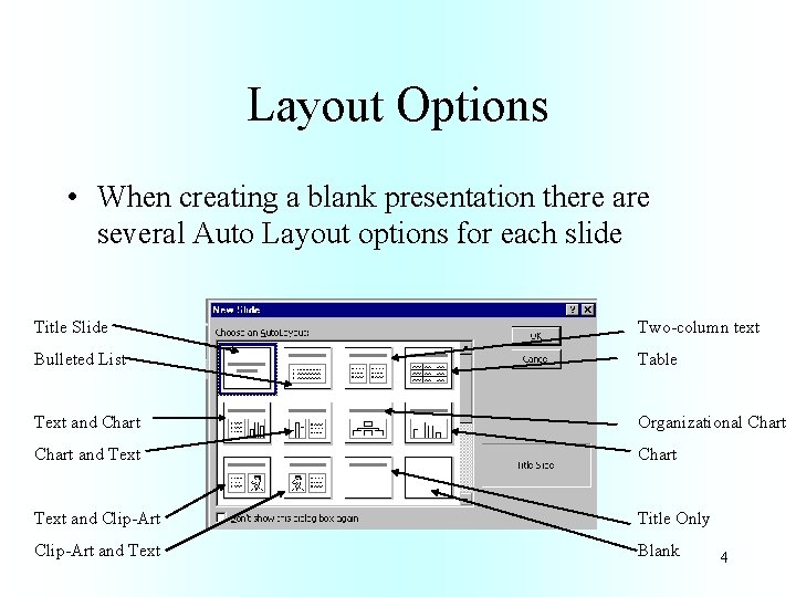 Power Point Basics Table of Contents Getting started