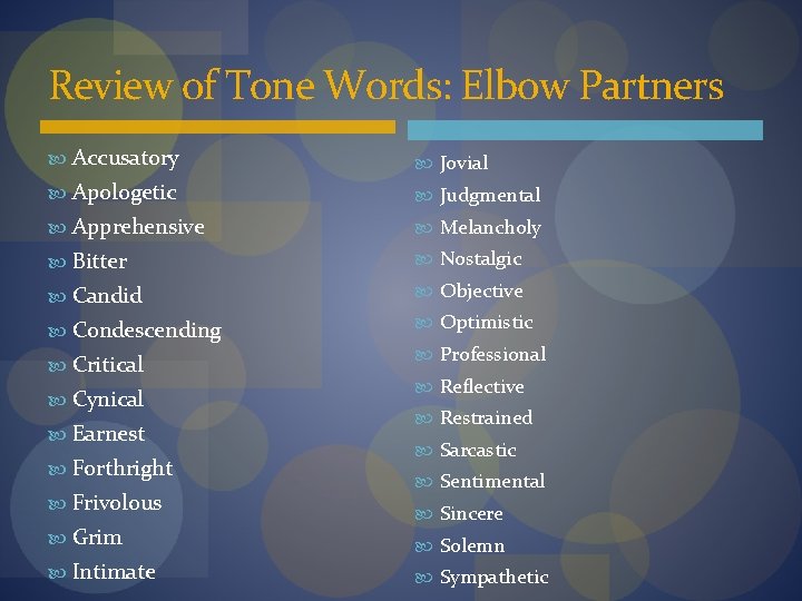 Todays Agenda and Objective Bellringer Skills Notes on