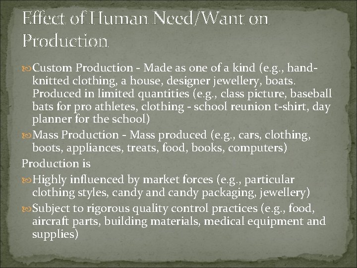 Human NeedsWants and Production Topic 7 Product Development