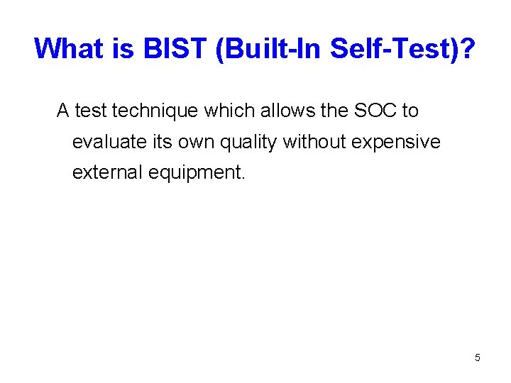 BuiltIn SelfTest for Radio Frequency SystemOnChip Bruce Kim