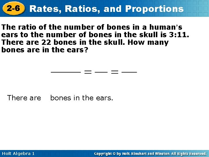 2 6 Rates Ratios and Proportions Objectives Write