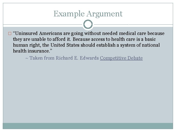 Argumentation Logical Fallacy MURRAY HIGH DEBATE What is