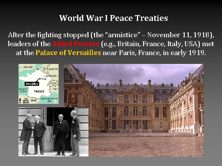 World War I Peace Treaties After the fighting