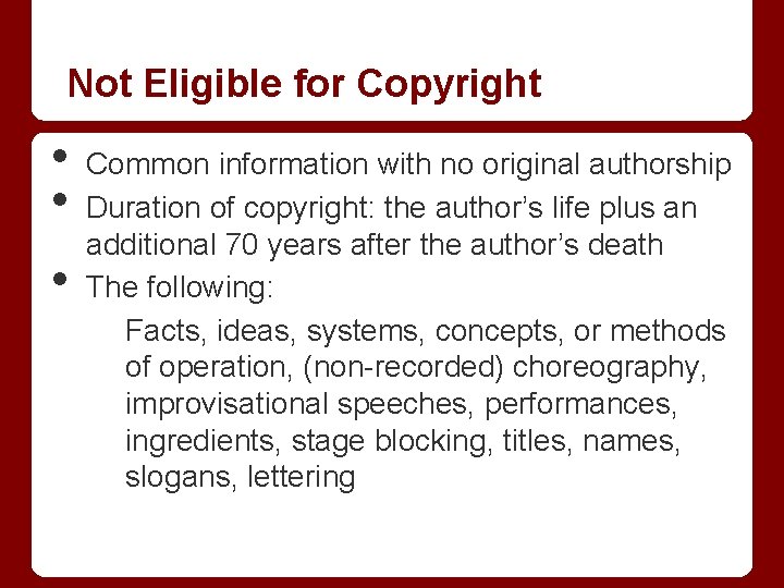 Copyright Fair Use for Educators By Kate Barr