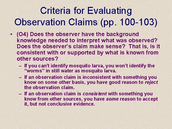 Chapter 10 When Should Seeing Be Believing Criteria