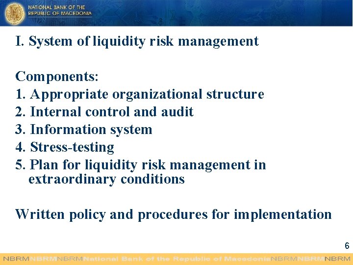 National Bank of the Republic of Macedonia 23