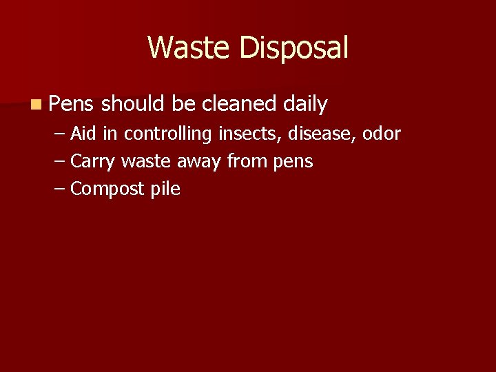 4 H Swine Facilities Project Check List Texas