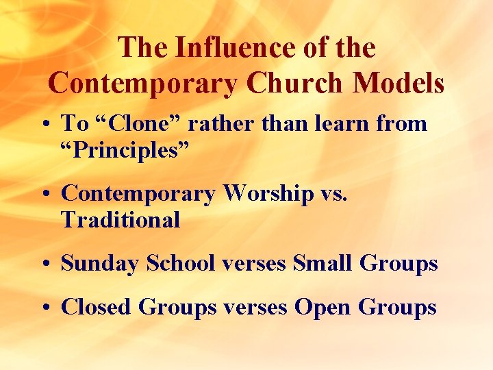 Beyond Worship Ministry with Adults Using A Contemporary