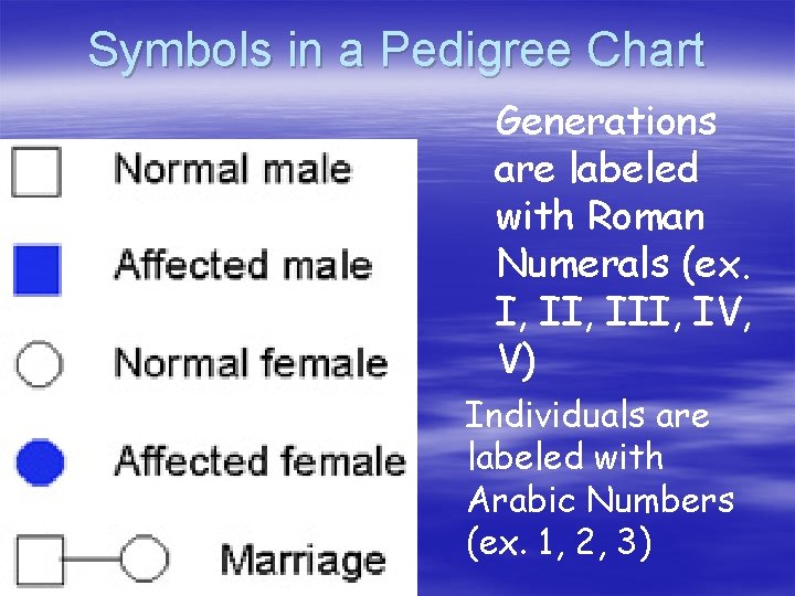 Pedigree Charts The family tree of genetics Overview