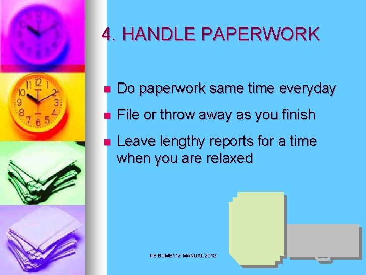 TAME THAT TIME PROBLEM IIE BUME 112 MANUAL