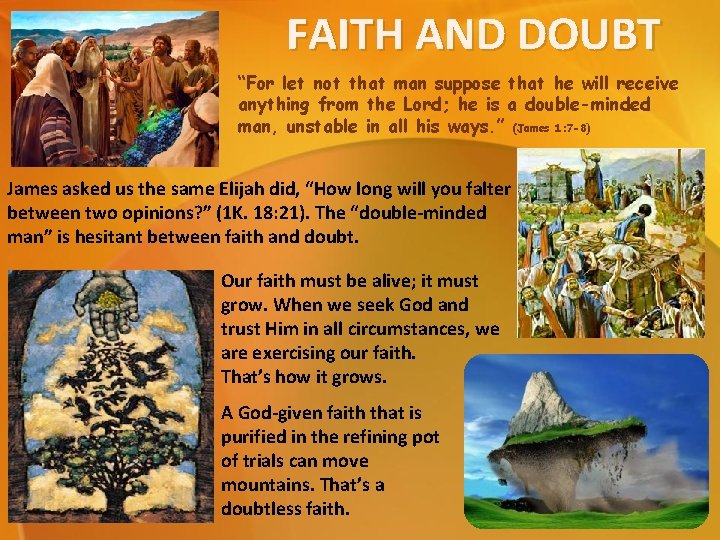 THE PERFECTING OF OUR FAITH Lesson 2 for
