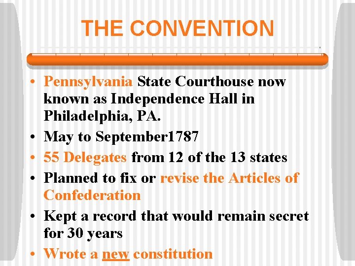 CONSTITUTIONAL CONVENTION A MEETING TO FIX THE CONSTITUTION