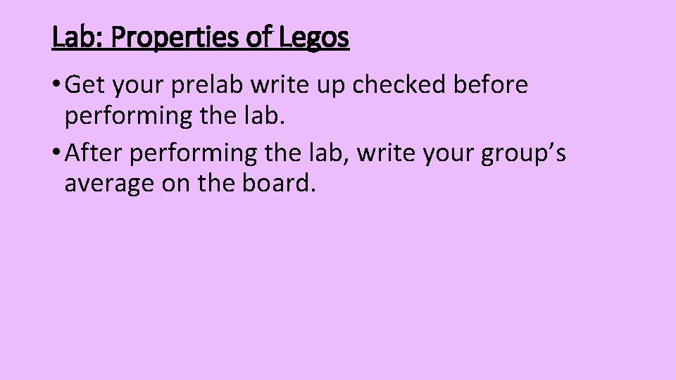 Properties of Matter Lab Properties of Legos Get