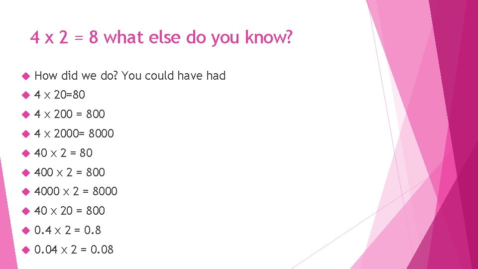 Using known number facts Summer 2 week 1