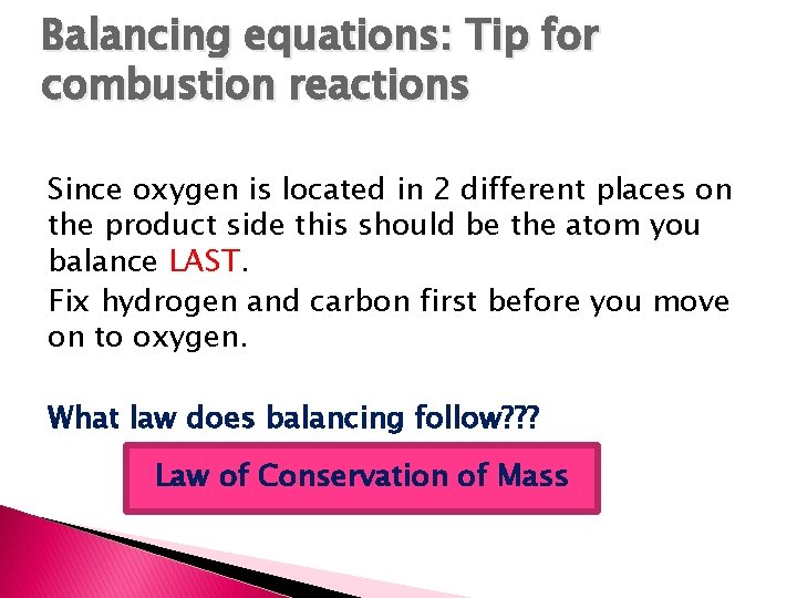 Bell Ringer Write the chemical equation and answer