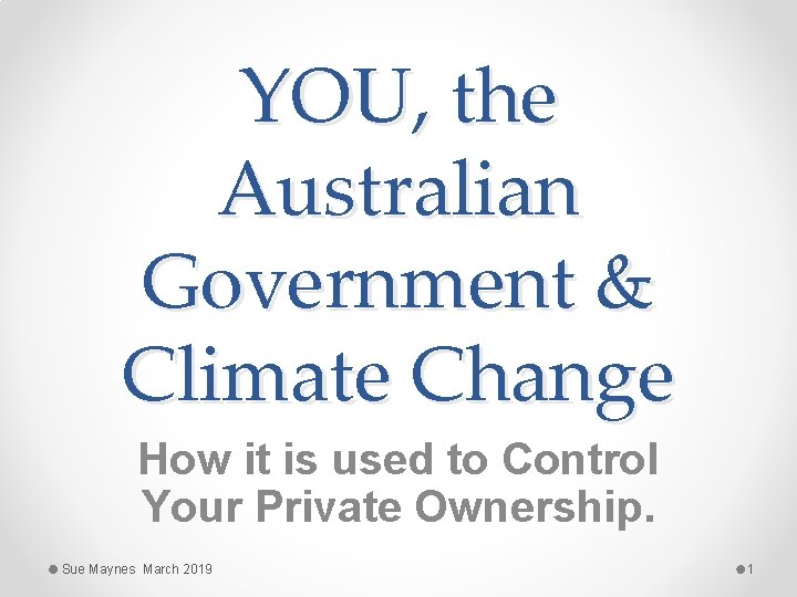YOU the Australian Government Climate Change How it