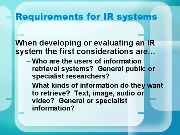 CSM 06 Information Retrieval Lecture 1 b IR