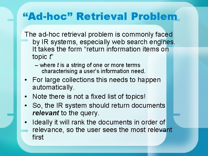 CSM 06 Information Retrieval Lecture 1 b IR