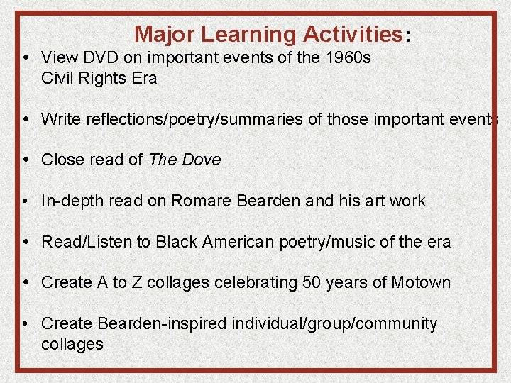 Understanding the 1960 s Civil Rights Era Through