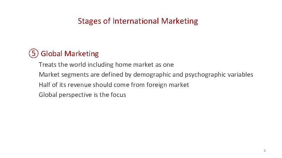 Welcome Stages of international marketing and strategic orientation
