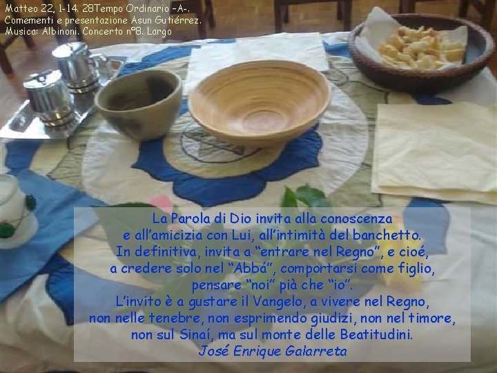 Matteo 22 1 14 28 Tempo Ordinario A