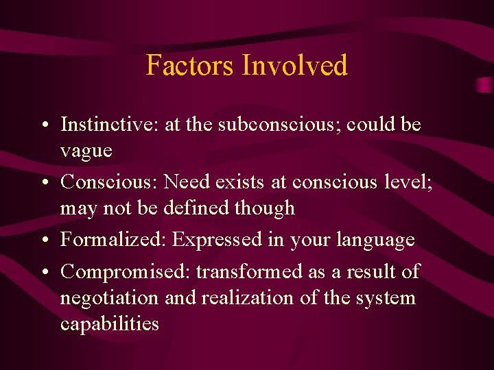 Use Users Community Needs Information Needs and Behaviors