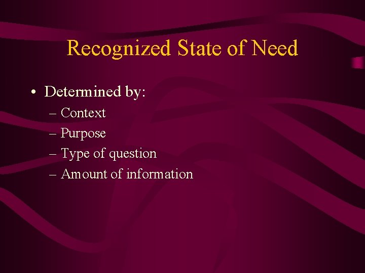 Use Users Community Needs Information Needs and Behaviors