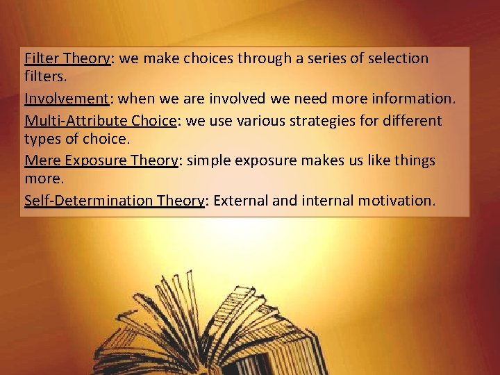 Theory of decisionmaking Made by Shandula Main stages