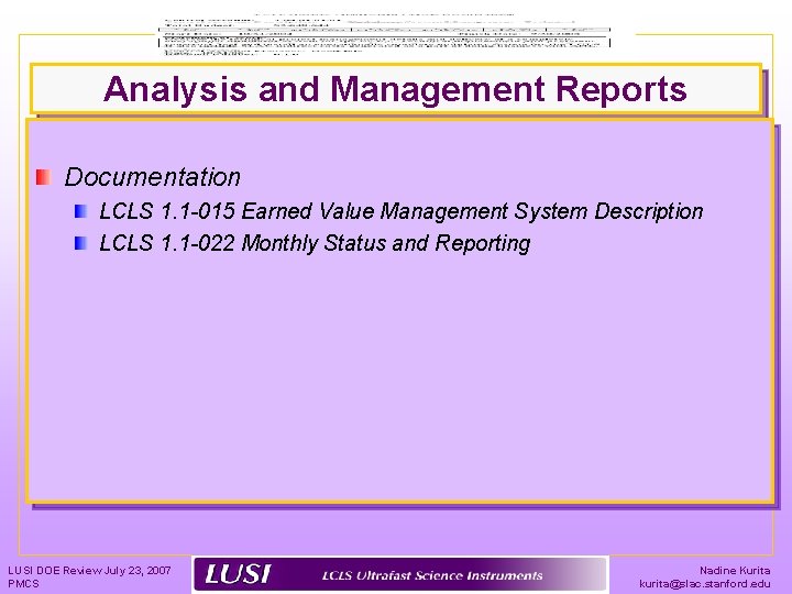 Project Management Cost and Schedule Nadine Kurita ANSIEIA748