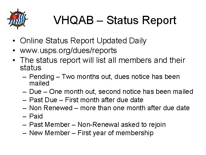 Voluntary Headquarters Anniversary Billing VHQAB What You Need