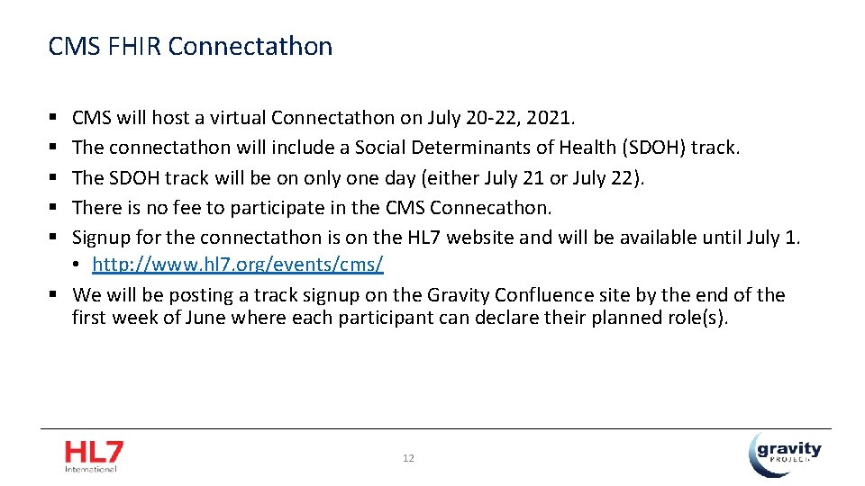 The Gravity Project SDOH Exchange Track May 2021