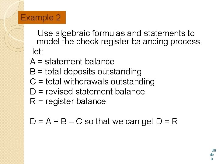 Entry Task 3 2 RECONCILE A BANK STATEMENT