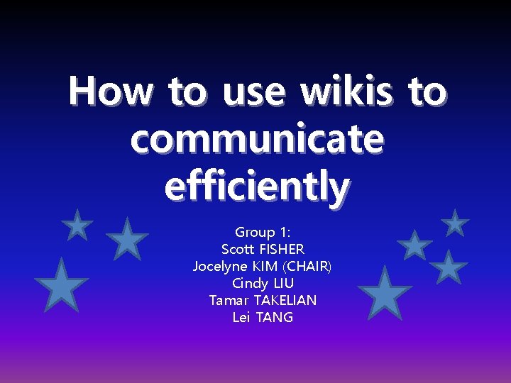 How to use wikis to communicate efficiently Group