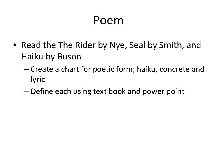 Poetry Part 1 RL 7 4 Determine the