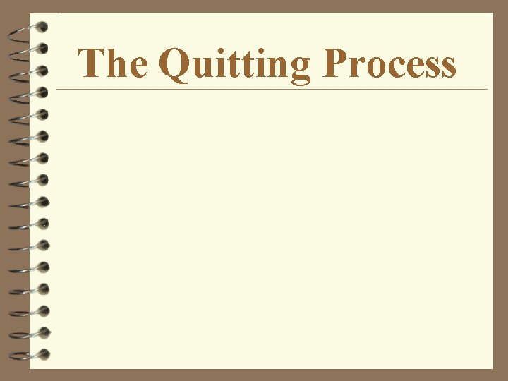The Quitting Process Providing Intervention Helping Someone Quit