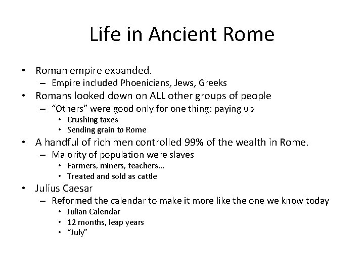 Ancient Rome Learning Target 2 I can analyze