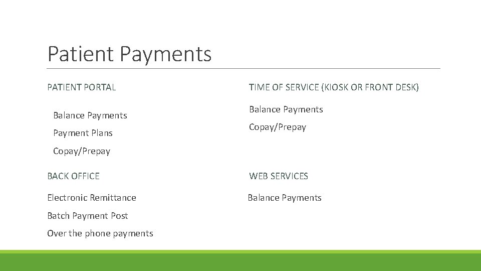 Epic Patient Billing OVERVIEW OF ACCOUNTS STATEMENTS AND