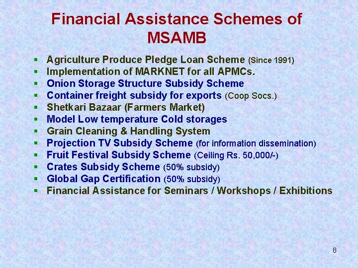 MSAMB Maharashtra State Agricultural Marketing Board Pune Maharashtra