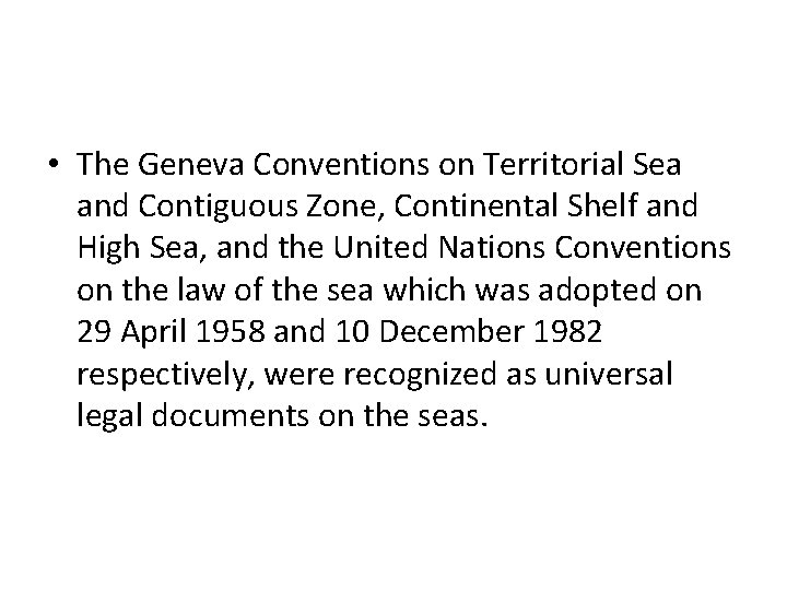 Chapter 1 MARITIME ZONES UNDER THE UNITED NATIONS