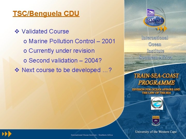 Background v Established in 1995 v UNDOALOS TRAINX