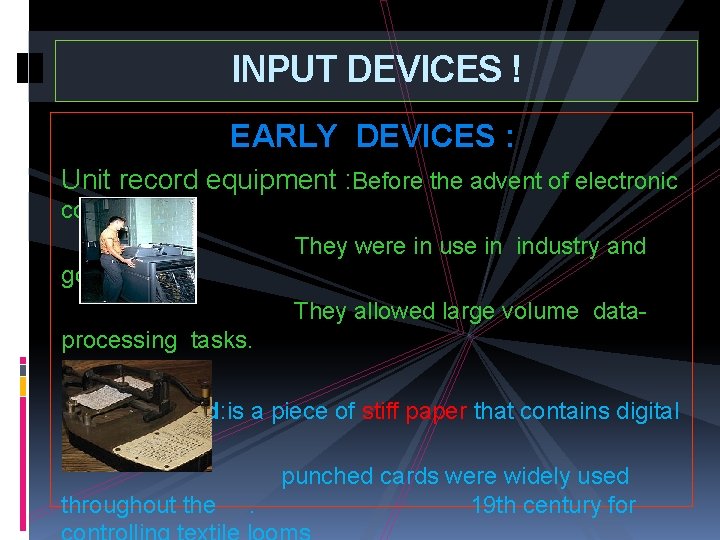 Presentation INPUT OUTPUT UNITS G K Inputoutput units